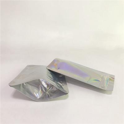 China Digital Printing Clear Front and Holographic Back Holographic Bags for  Cosmetic Packaging for sale