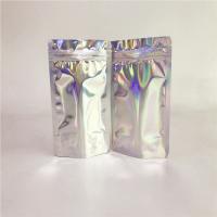 China Digital Printing Clear Front and Holographic Back Holographic Bags for  Cosmetic Packaging for sale