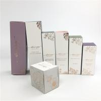 China White Cardboard Cosmetic Hot Stamping Paper Box Face Cream Packaging for sale