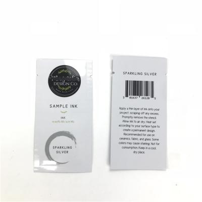 China Customized Disposable Small Sample Pouch For Facial cleanser Eye Serum Three Side Sealed Sachet For Makeup Products for sale