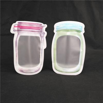 China Special Shaped Printing Logo Food Grade Juice Milk Jelly Liquid Stand up Bottle Shape Sachets for sale