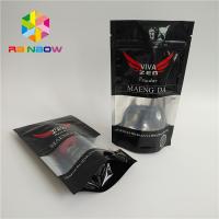 China Custom Accepted Matte Aluminum Foil Packaging Bags  Mylar Bags with Window for sale