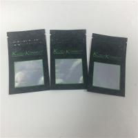 China UV print KUSH PE Prevent children from opening tobacco bags with window for sale