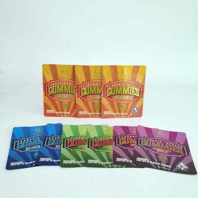 China Digital Printing Three Side Sealed Pouches Customized Flat Bags with Zipper for sale