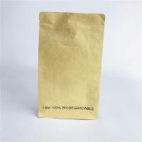 China Custom Accepted Stand up Eco-Friendly Bags Kraft Paper PLA Bags with Zipper for sale