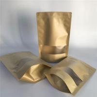 China Custom Accepted Stand up Kraft Paper Bags with Window for sale
