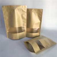 China Custom Accepted Stand up Kraft Paper Bags with Window for sale