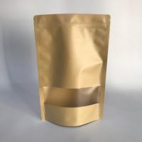 China Custom Accepted Stand up Kraft Paper Bags with Zipper Water Proof Paper Bags for sale