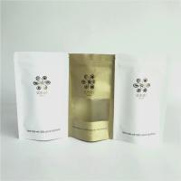 China Custom Accepted Zip Lock Kraft Paper Bags with Hot Stamping for sale