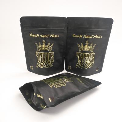 China Digital Printing Smell Proof 3.5g Dry Flower Cannabis Packaging Mylar Foil Bag Soft Touch Film Bags for sale
