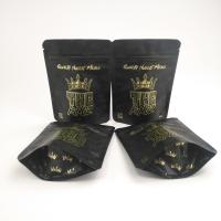 China Custom Printing 3.5g Herbal Cannabies Pouch Matte Childproof Gold Foil CBD Oil Kartom Packing Mylar Bag for sale