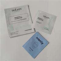 China Matte blue cosmtic packaging bags customized flat foil sachets for sale