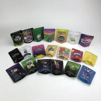 China 100micron VMPET Smell Proof Cookies Bag 3.5g 7g 14g Cannabies Mylar for sale