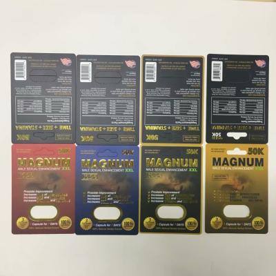 China Customized Four Colors Magnum Paper Cards Papaer Boxes For Pill Capsules Packaging for sale