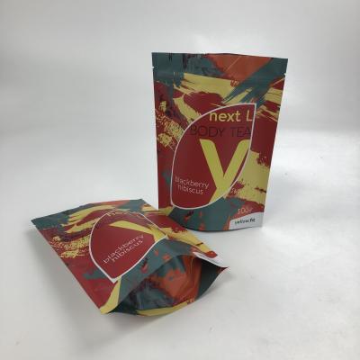 China Customized food grade printed stand up aluminum foil powder packaging bag plastic mylar zipper doypack for sale