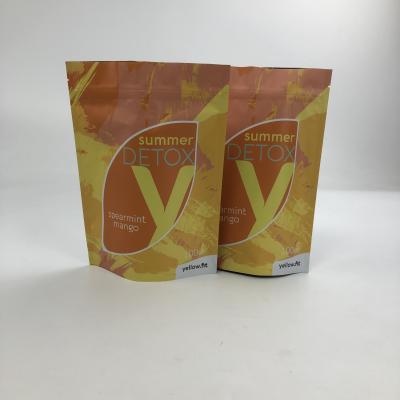 China OEM custom plastic foil resealable flower tea leaf packaging bags with zipper for sale