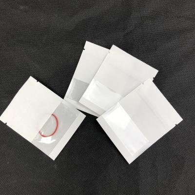 China OEM Custom White Logo Size Resealable Kraft Paper With Transparent Window For Coffee Bean jewelry Packaging Pouch for sale
