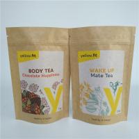 China Heat Sealing Milk Tea Powder Packaging Bag Stand Up Gusset Pouch Kraft Paper Food Bags With Resealable Zipper for sale