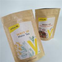 China Compostable Stand Up Tea Bag Flour Packaging Kraft Paper Bags For Pet Food for sale