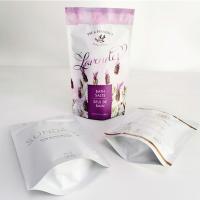 China OEM Stand Up Aluminum Doypack Gold Foil Effect Plastic Packaging Bags For Bath Salts And Herbs for sale