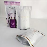 China OEM Stand Up Aluminum Doypack Gold Foil Effect Plastic Packaging Bags For Bath Salts And Herbs for sale