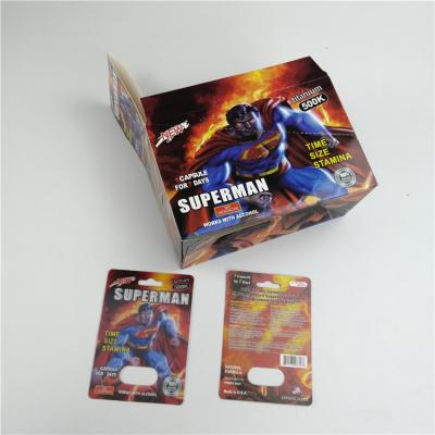 China Hot Sale Rhino 99 500K Male Enhancement Pills Packaging 3d Blister Cards 24ct Display Paper Box for sale