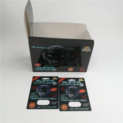 China Newest Design 600k 700k Rhino Sex Pill Blister Card Packaging For Male Enhancement Capsule for sale