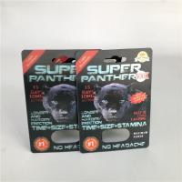 China Plastic Super Panther Pill Blister 3D Lenticular Card CMYK for sale