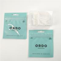 China Low MOQ clear front dental floss hang hole plastic bags aluminum foil digital print zip lock bag packaging for sale