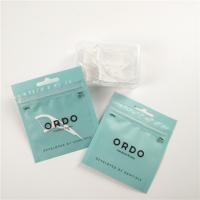 China Low MOQ clear front dental floss hang hole plastic bags aluminum foil digital print zip lock bag packaging for sale