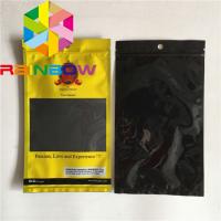 China Resealable Three side seal Flat Mylar Bags See Through Cigar Humidity Pouches Plastic Weed Food Pouches Packaging for sale