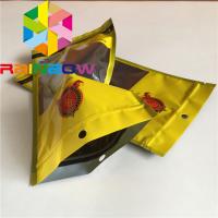 China Resealable Three side seal Flat Mylar Bags See Through Cigar Humidity Pouches Plastic Weed Food Pouches Packaging for sale