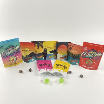 China California 3.5g 7g Mylar Foil Stand up Pouches Custom Smell Proof Child Proof Zipper Bags Cbd gummies candies Packaging for sale