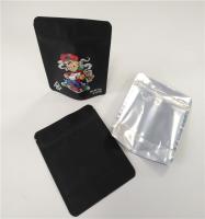 China custom printed matte black stand up zipper resealable doypack food grade sour sweet candy pouch for sale