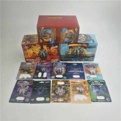China Super Panther FDA Sex Pill 3D Rhino Blister Card For Capsules for sale