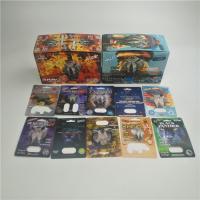 China Rhino Capsule Pills 3D 9000 Rhino Blister Card Packaging CMYK for sale