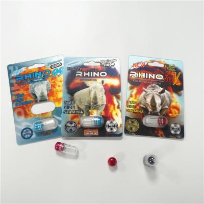 China 1000k Rhino 69 Sex Pills 3d Blister Cards with Adhesive sticker for sale