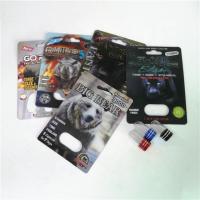 China Rhino 99 500K Enhancement Pills Packaging Cards Silk Printing for sale