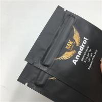 China Zipper Matte Snack Plastic Pouches Packaging Printed Three Side Sealed for sale