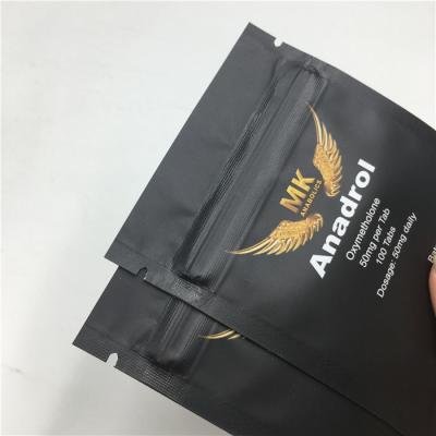 China Zipper Matte Snack Plastic Pouches Packaging Printed Three Side Sealed for sale