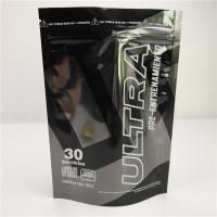 China Glossy Black Aluminum Foil Mylar Plastic Standing Pouch Customized Logo for sale