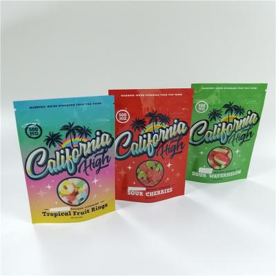 China CBD Flower Herbs  Three Side Seal Pouch Customized Printed Laminated for sale