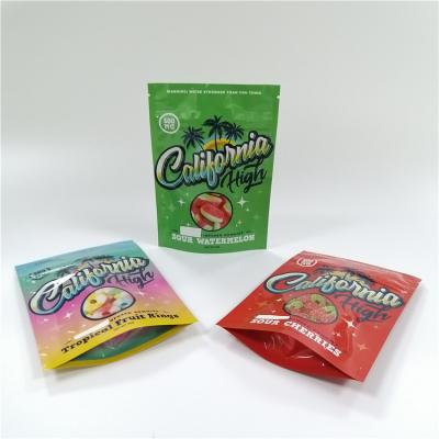 China 1g 3.5g 7g Gummies Mylar  Plastic Resealable Pouches Child Resistant for sale