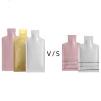 China 5ml Cosmetic Sample 3 Side Seal Flat Pouch Plastic Biodegradable for sale