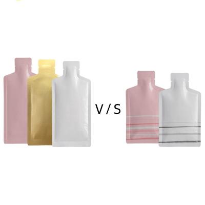 China 5ml Cosmetic Sample 3 Side Seal Flat Pouch Plastic Biodegradable for sale