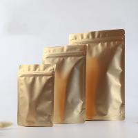 China Tea Coffee Zipper Tin Foil Bag Aluminized Frosted Self Supporting for sale