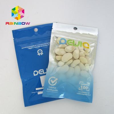 China Clear Plastic Three Sides Heat Seal Printed Aluminium Foil Pouch 120Mic for sale