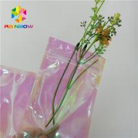 China 3 Side Sealed Small PE Holographic  Pouches Custom Laser Printing for sale