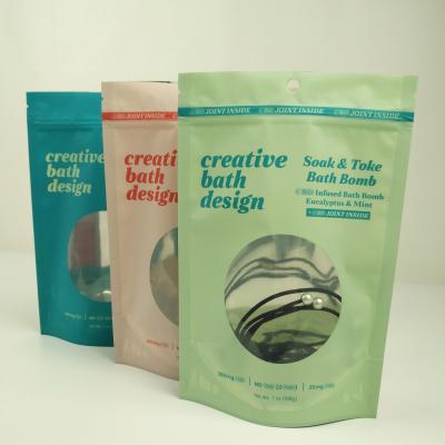 China Smell Proof  Aluminum Foil Mylar Resealable Stand Up Pouches With Window for sale
