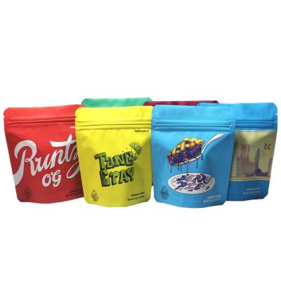 China 3.5g 7g 14g 1oz 1lb Premium Flower Pouch Custom Printed Foil Laminated Mylar Packaging Smell Proof  Bag for sale